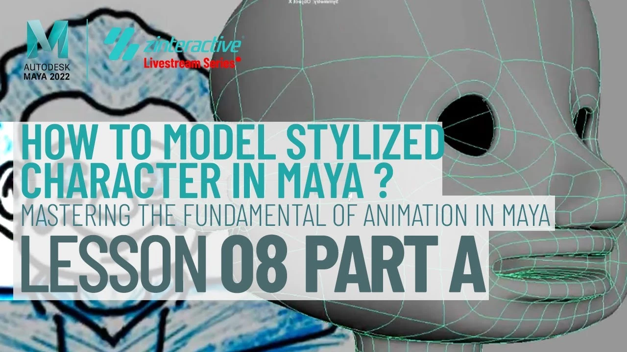 How to Model a Stylized Character in Maya? | Lesson 8 Part A | Maya ...
