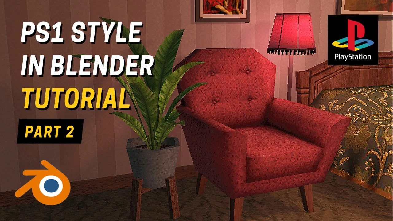 PS1 Style in Blender / Retro Low Poly Assets Beginner Tutorial - Part 2 ...