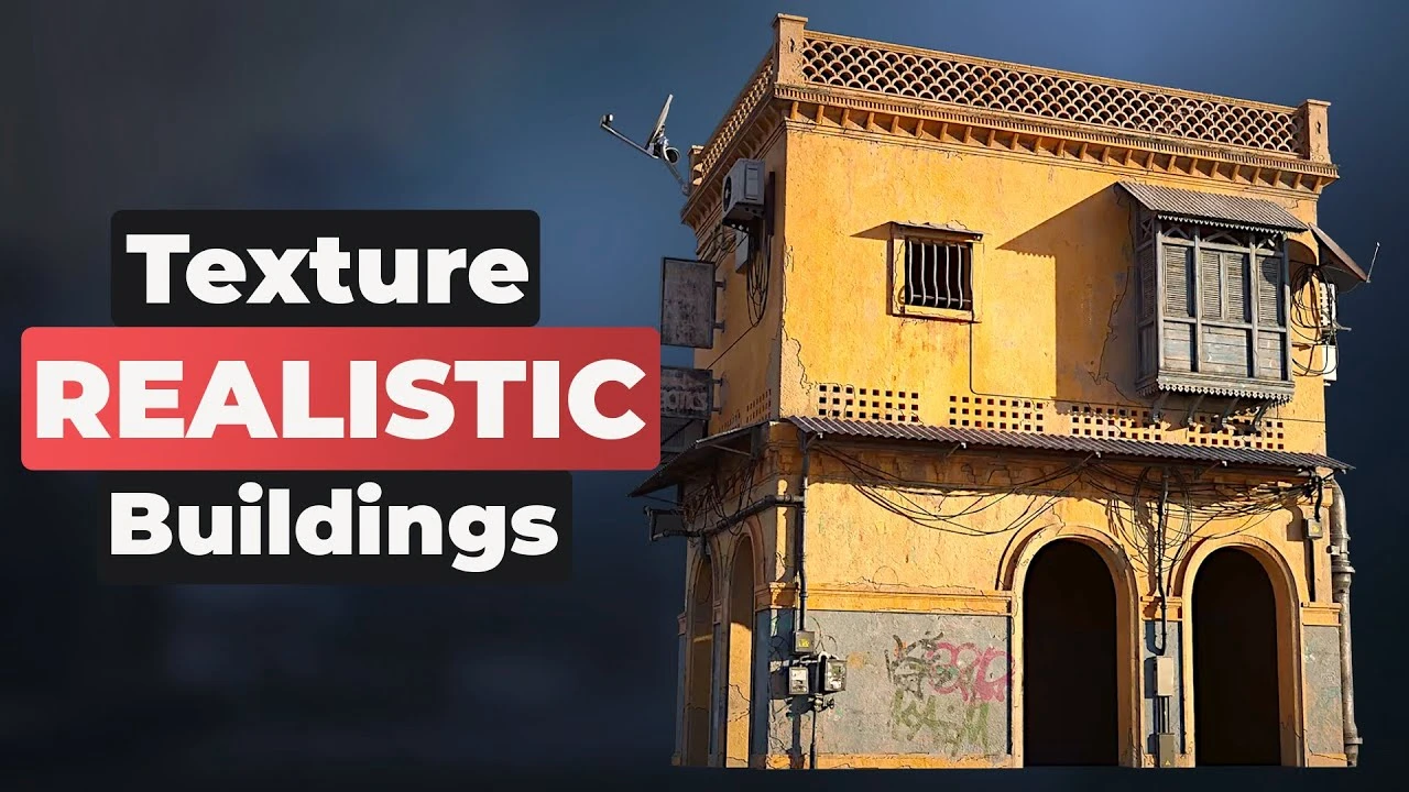 How to texture REALISTIC buildings in Blender #b3d - CGI Academy Hub